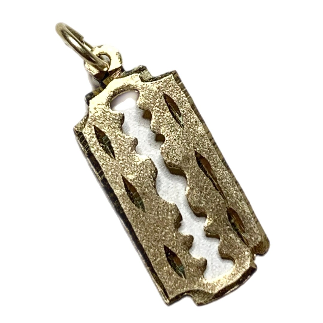 Vintage 14k Gold Razor Blade Pendant, 1980s, Disco Dust, Punk, Rock - Etsy