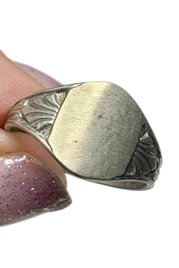 vintage signet ring 1940s - Gem