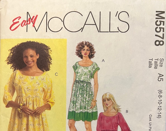 Mccall's Patterns: Easy Mccall's/pattern #5578 - Etsy