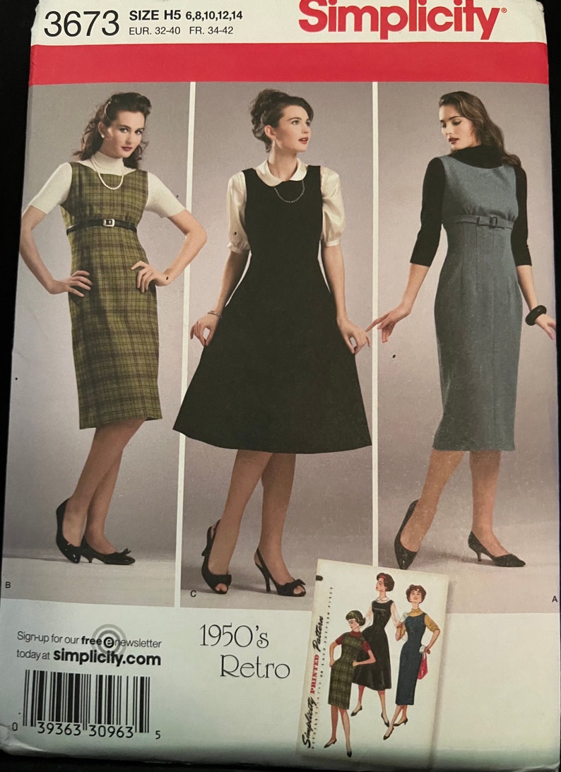 Simplicity Patterns: 1950's Retro/3673 - Etsy