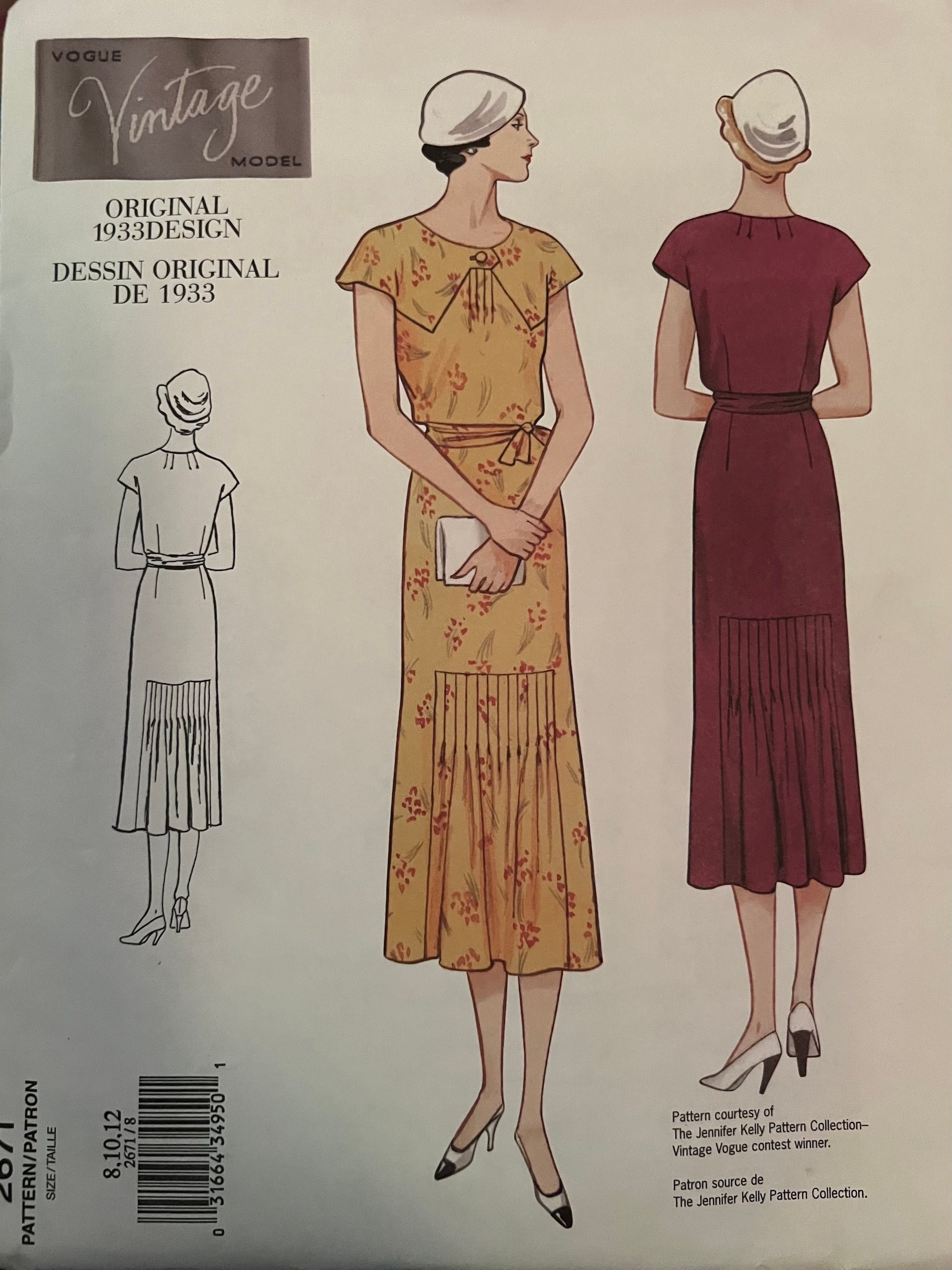Vogue Patterns: Vogue Vintage Model/original 1933 Design/2671 - Etsy