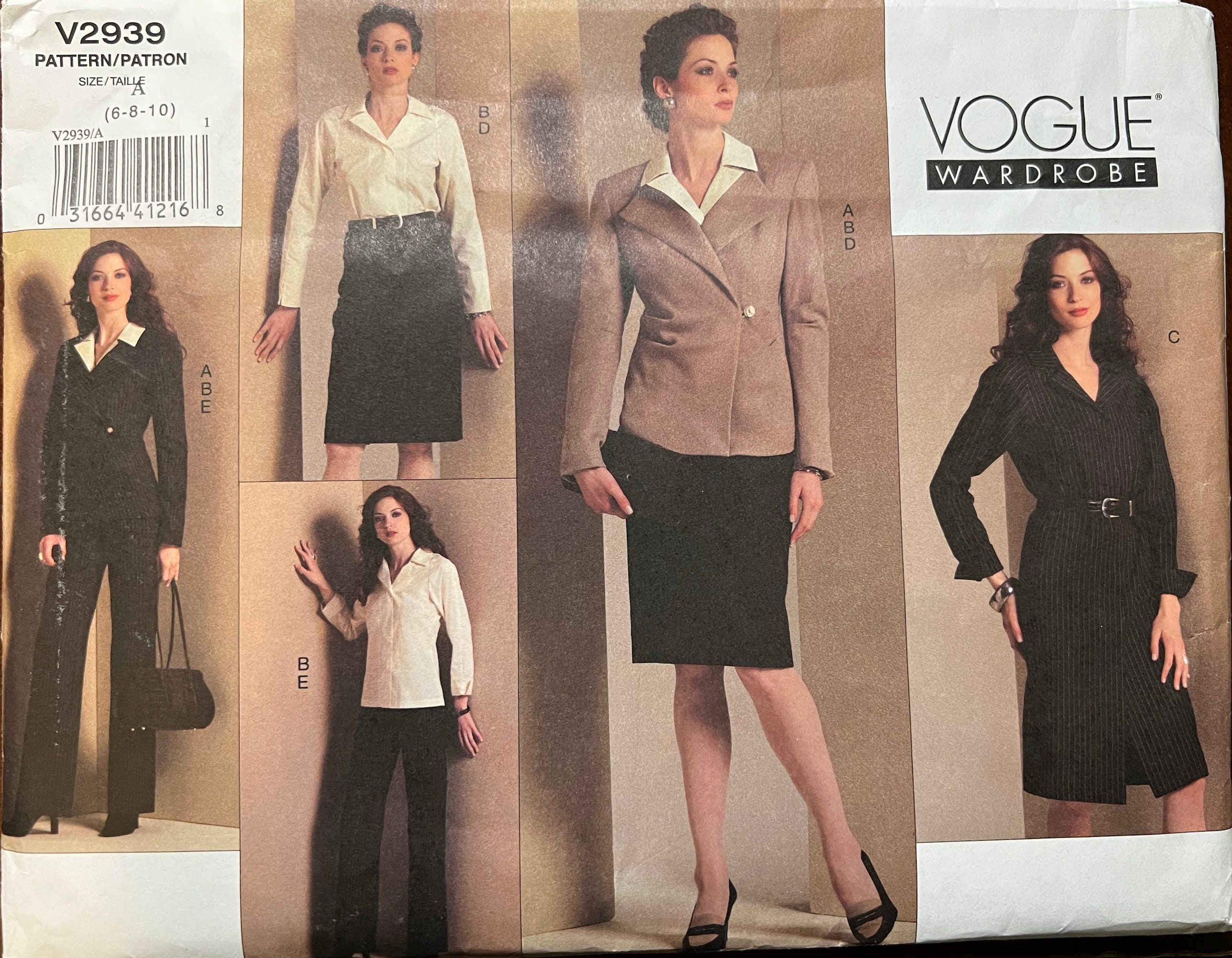 Vogue Patterns: Vogue Wardrobe/#v2939 - Etsy