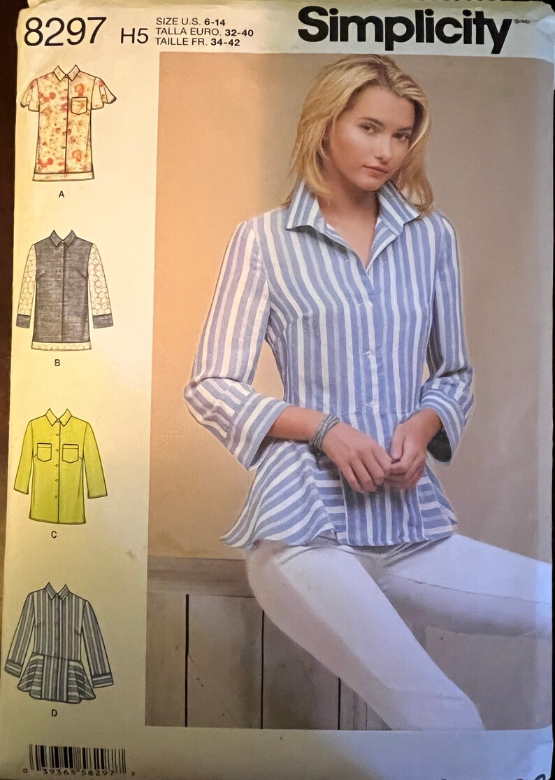 Simplicity Patterns: Blouses/pattern #8297 - Etsy