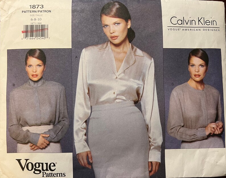 Vogue Patterns: Calvin Klein - Vogue American Designer/#1873 - Etsy