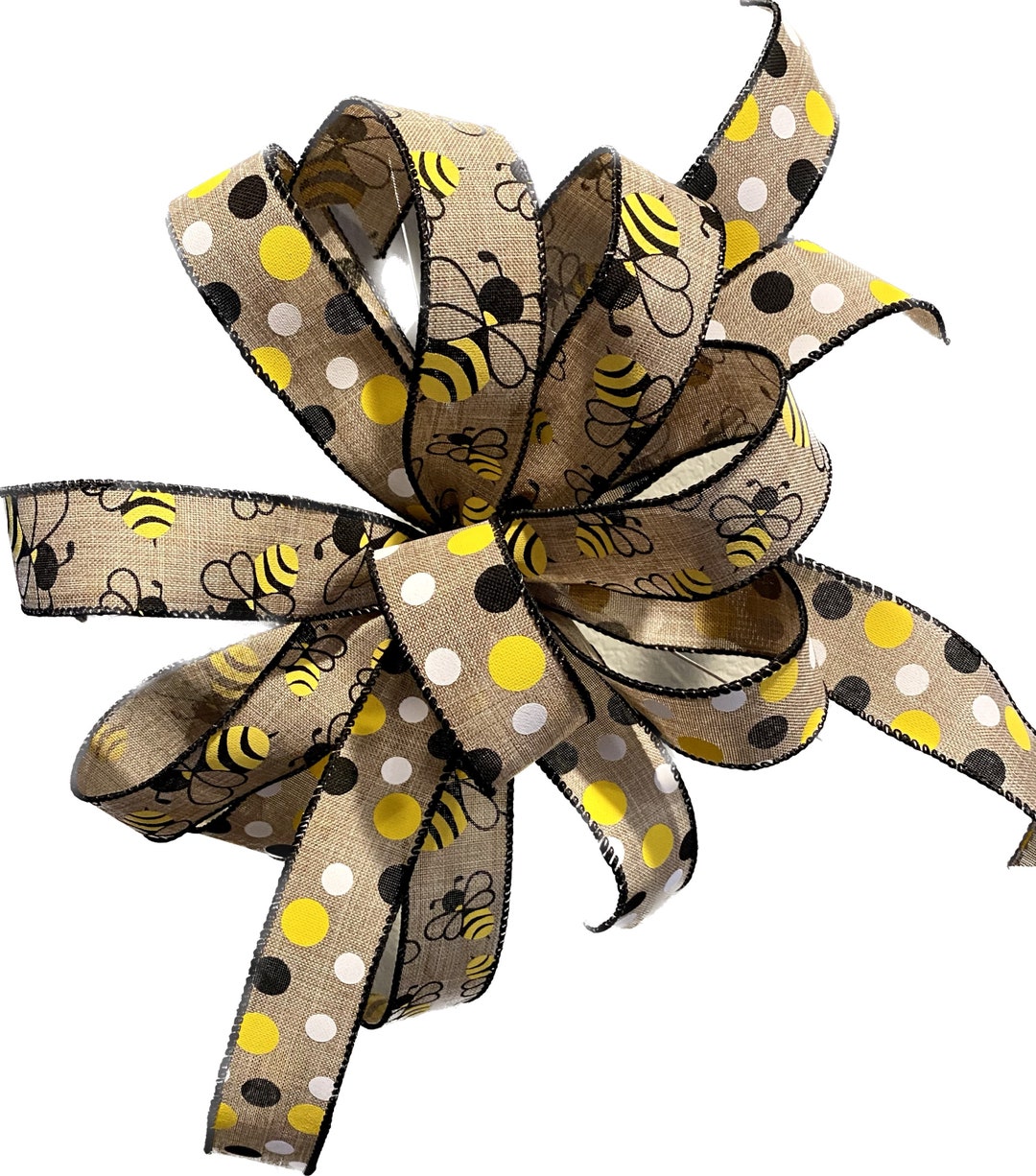 Bee Bow, Bumble Bee Bow, Spring Ribbon Bow, Everyday Bow, Spring Door ...