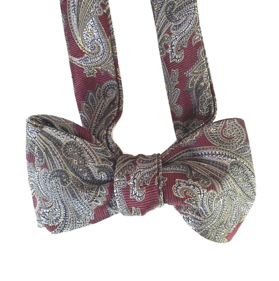 Handcrafted Silk Bow Tie - Elegance - One-of-a-kind - Self-tie or Pre ...