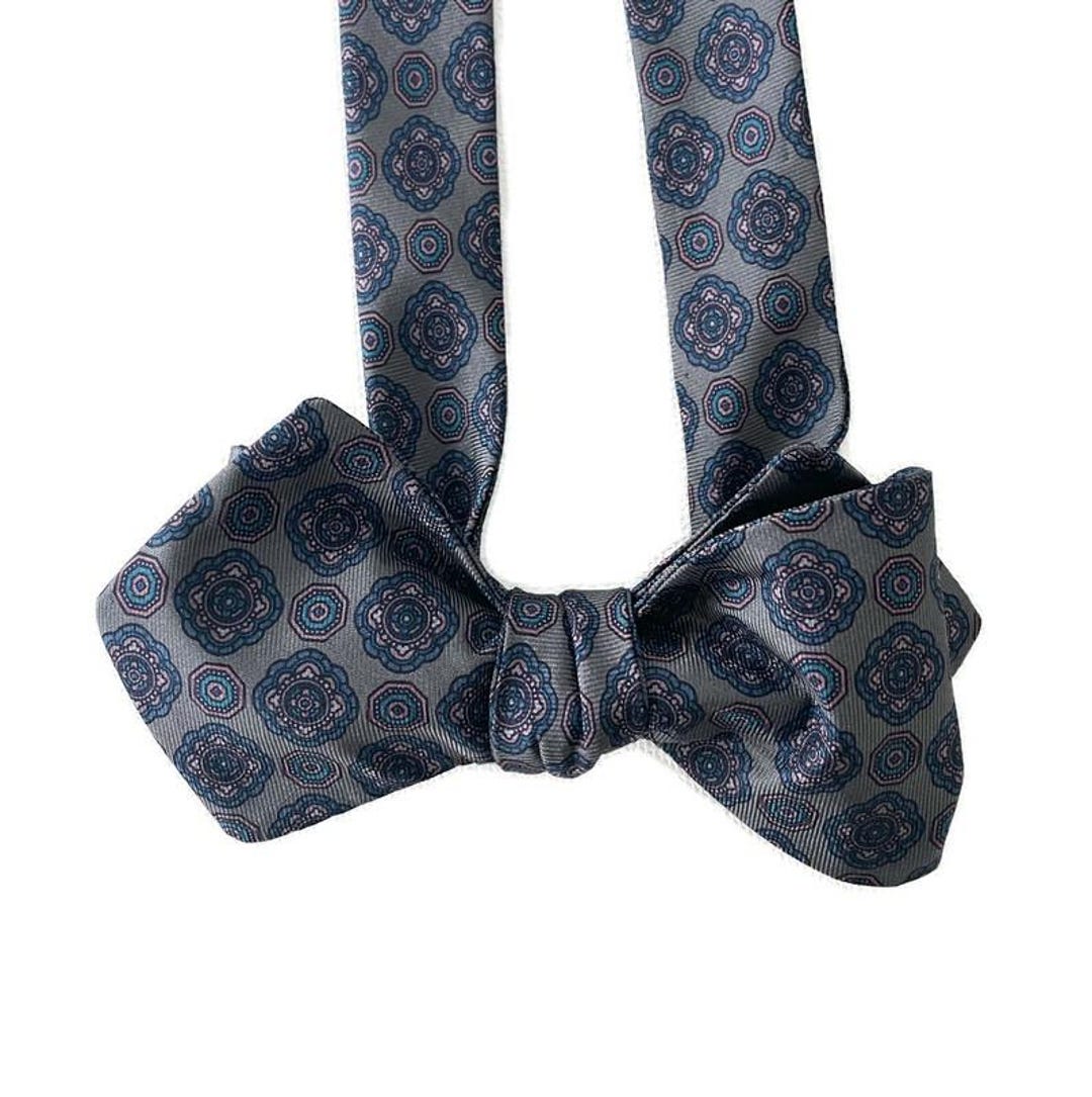 Silk Bow Tie for Men - Eventide - One-of-a-kind, Handcrafted - Pre-tied ...