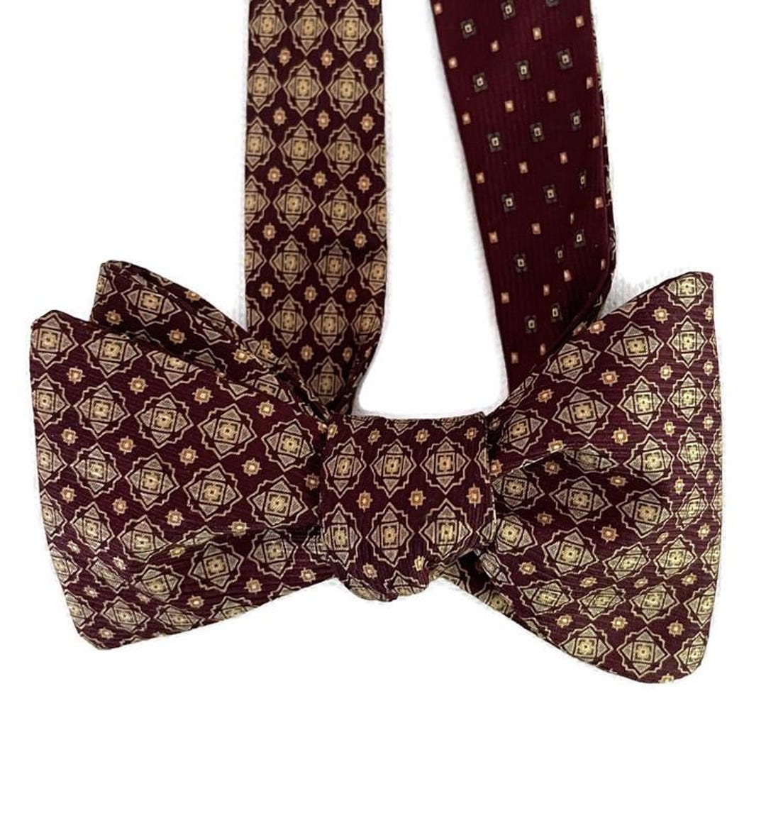 Silk Bow Tie for Men - Dual Action- One-of-a-kind, Handcrafted - Pre ...