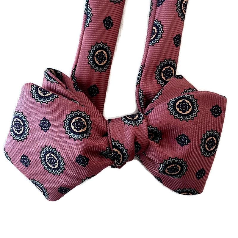 Handcrafted Silk Bow Tie -party Time - One-of-a-kind - Pre-tied or Self ...