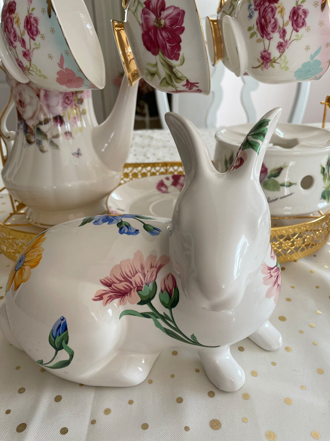 Tiffany & Co. Porcelain Bunny Rabbit "sintra" Floral - Etsy