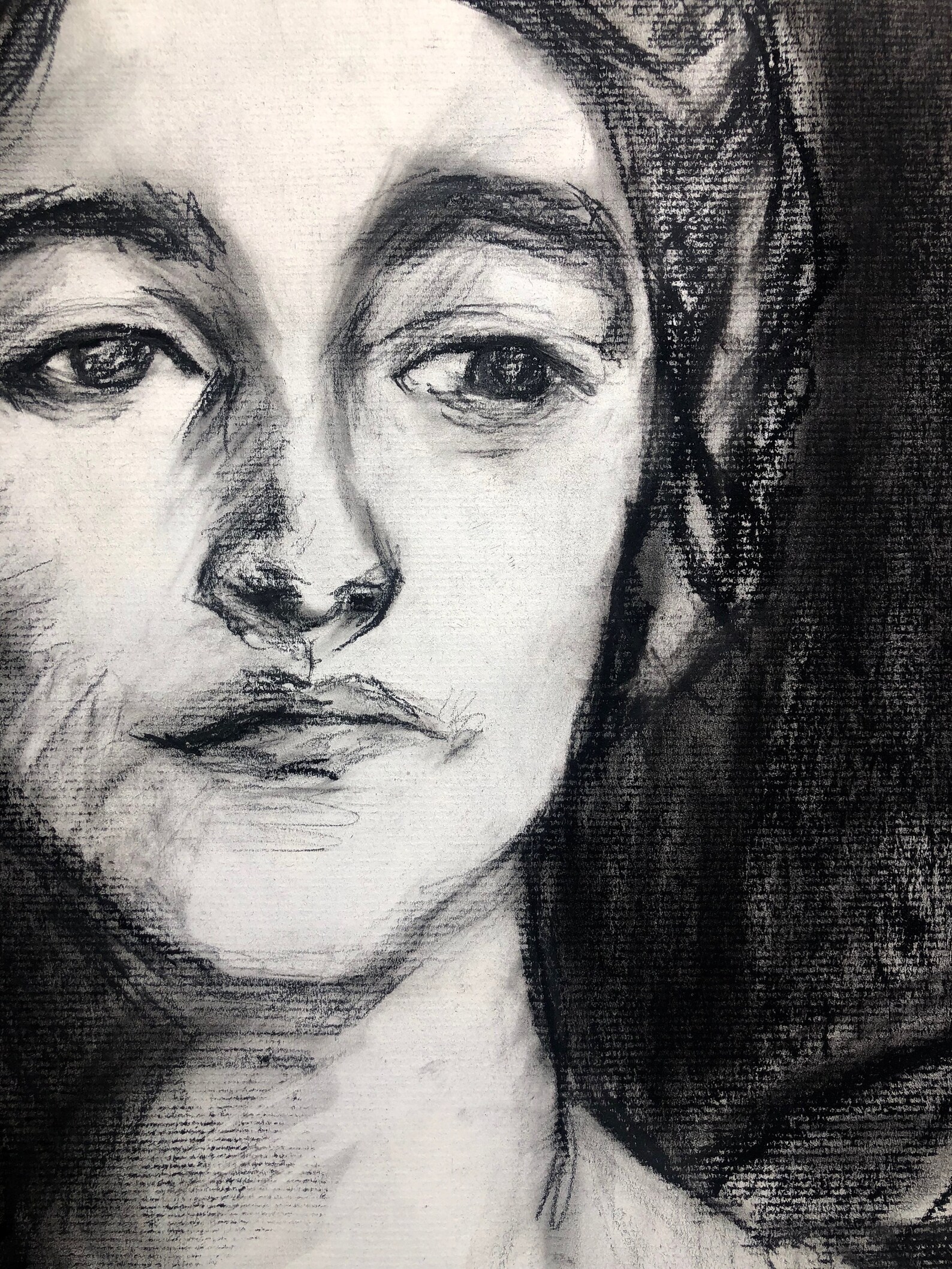 Charcoal Portrait John Singer Sargent Copy of Sybil Sassoon 18x24 in ...