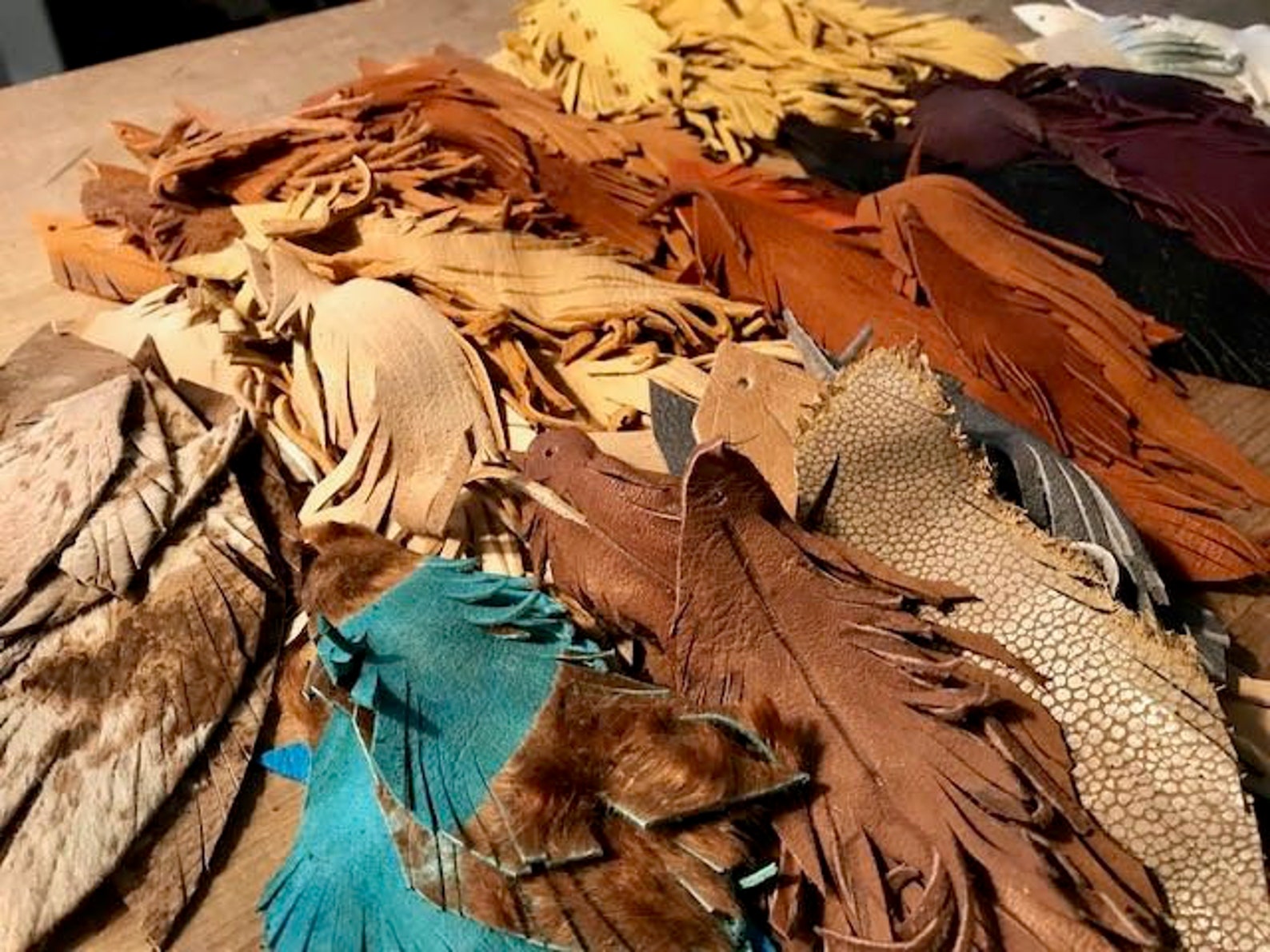 Leather Feathers Custom Leather Feathers Purse Feathers | Etsy