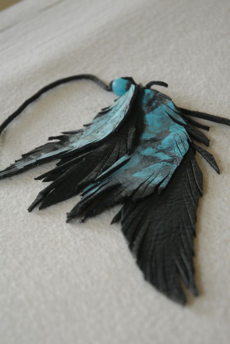 Leather Feathers Custom Leather Feathers Purse Feathers | Etsy