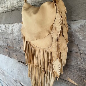 Deerskin Purse, Fringed Purse, Leather Feather Purse, Native American ...