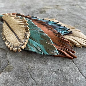 Leather Feathers, Custom Leather Feathers, Purse Feathers, Christmas ...