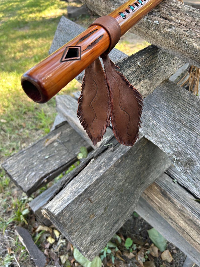 Flute Feathers, Native American Flute Tie, Native Flute Accessory ...