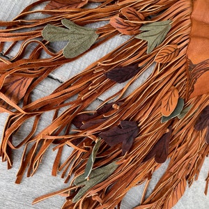 Tree Purse, Fall Purse, Fringed Leather Purse, Crossbody Bag, Hippie ...