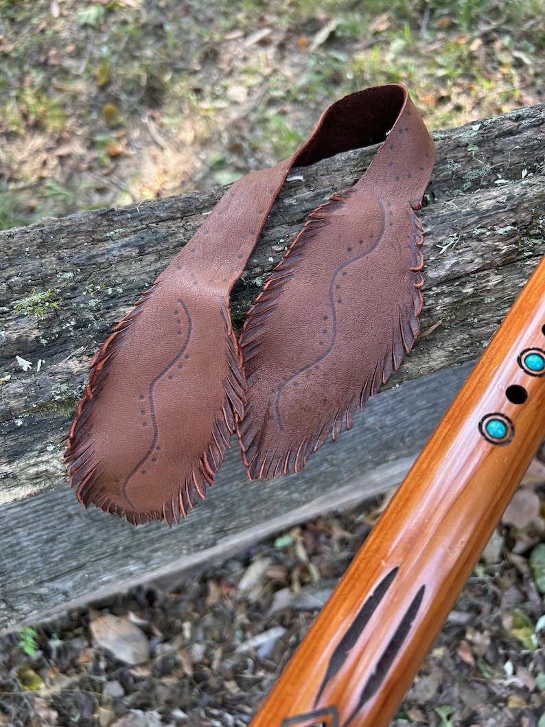 Flute Feathers, Native American Flute Tie, Native Flute Accessory ...