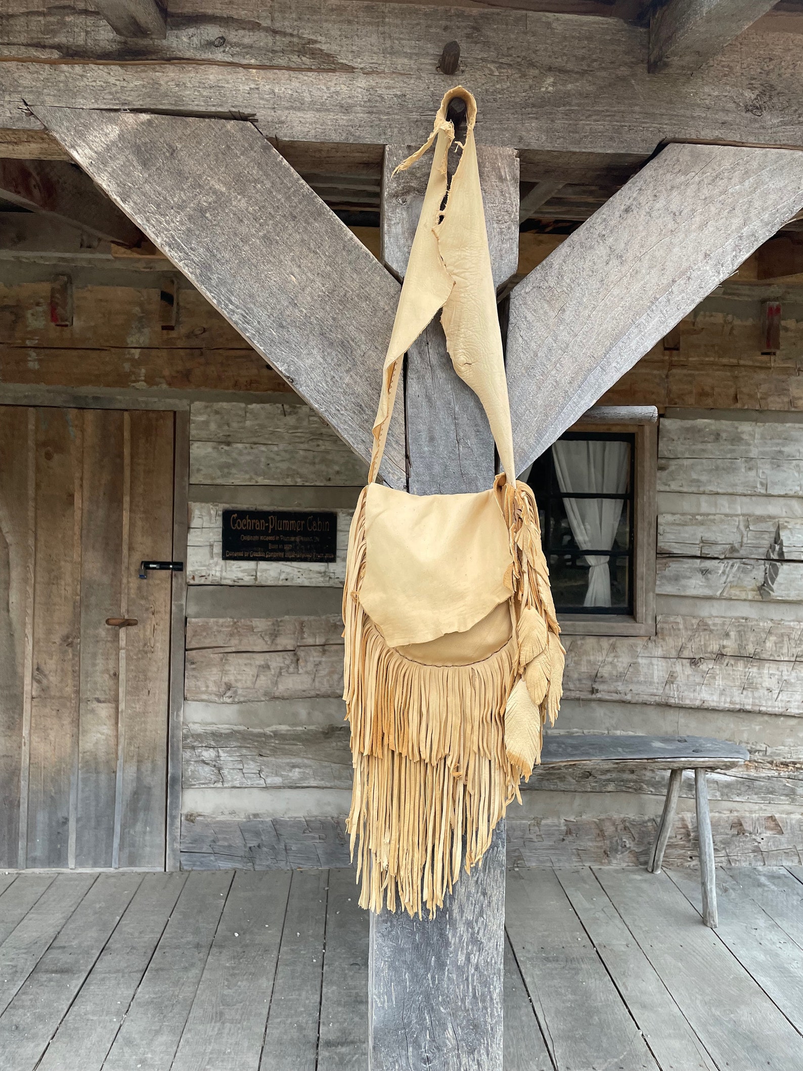 Deerskin Purse, Fringed Purse, Leather Feather Purse, Native American ...