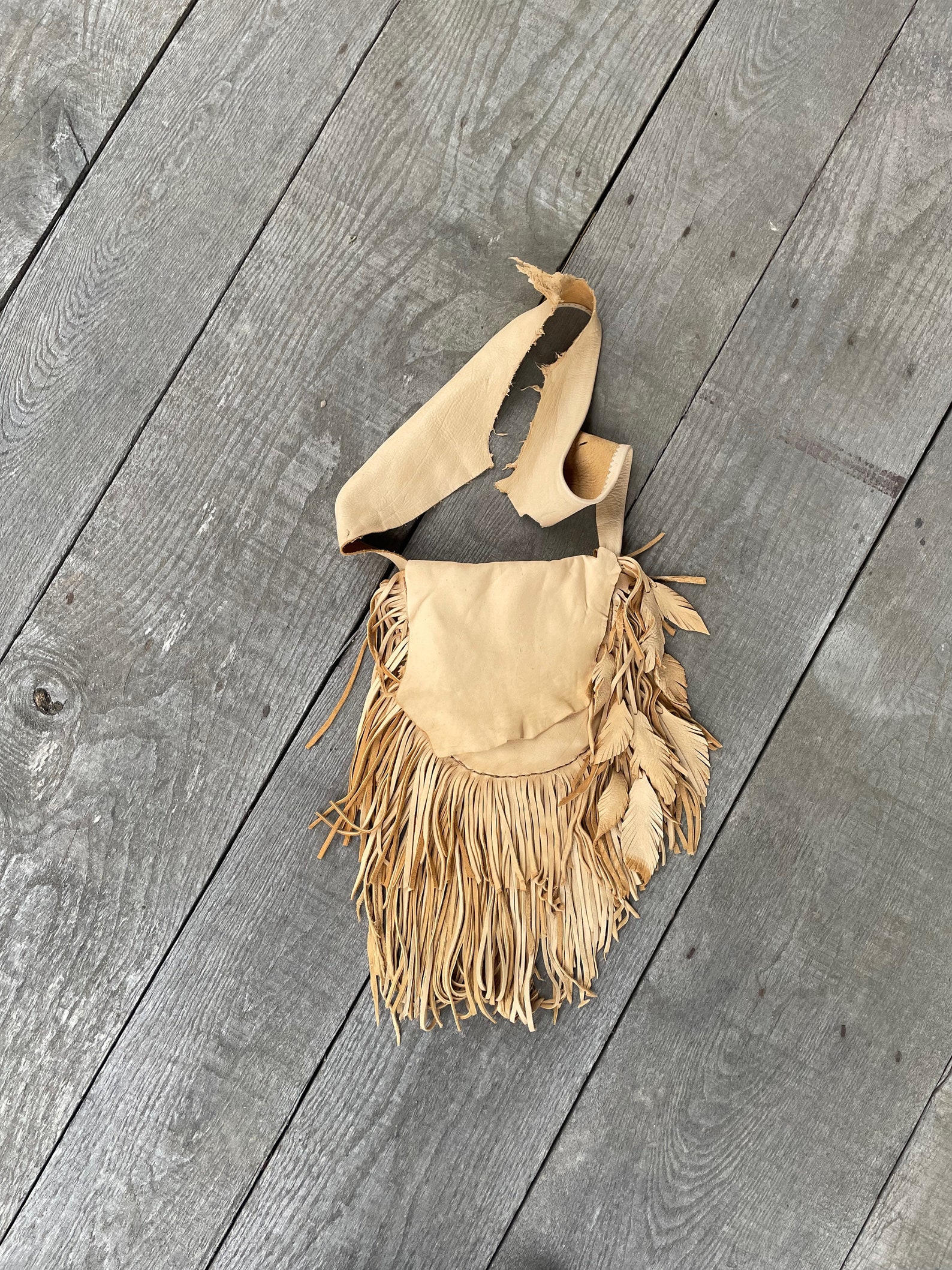 Deerskin Purse, Fringed Purse, Leather Feather Purse, Native American ...