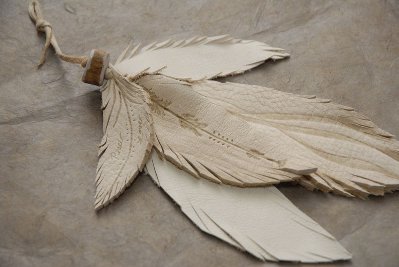 Leather Feathers Custom Leather Feathers Purse Feathers | Etsy