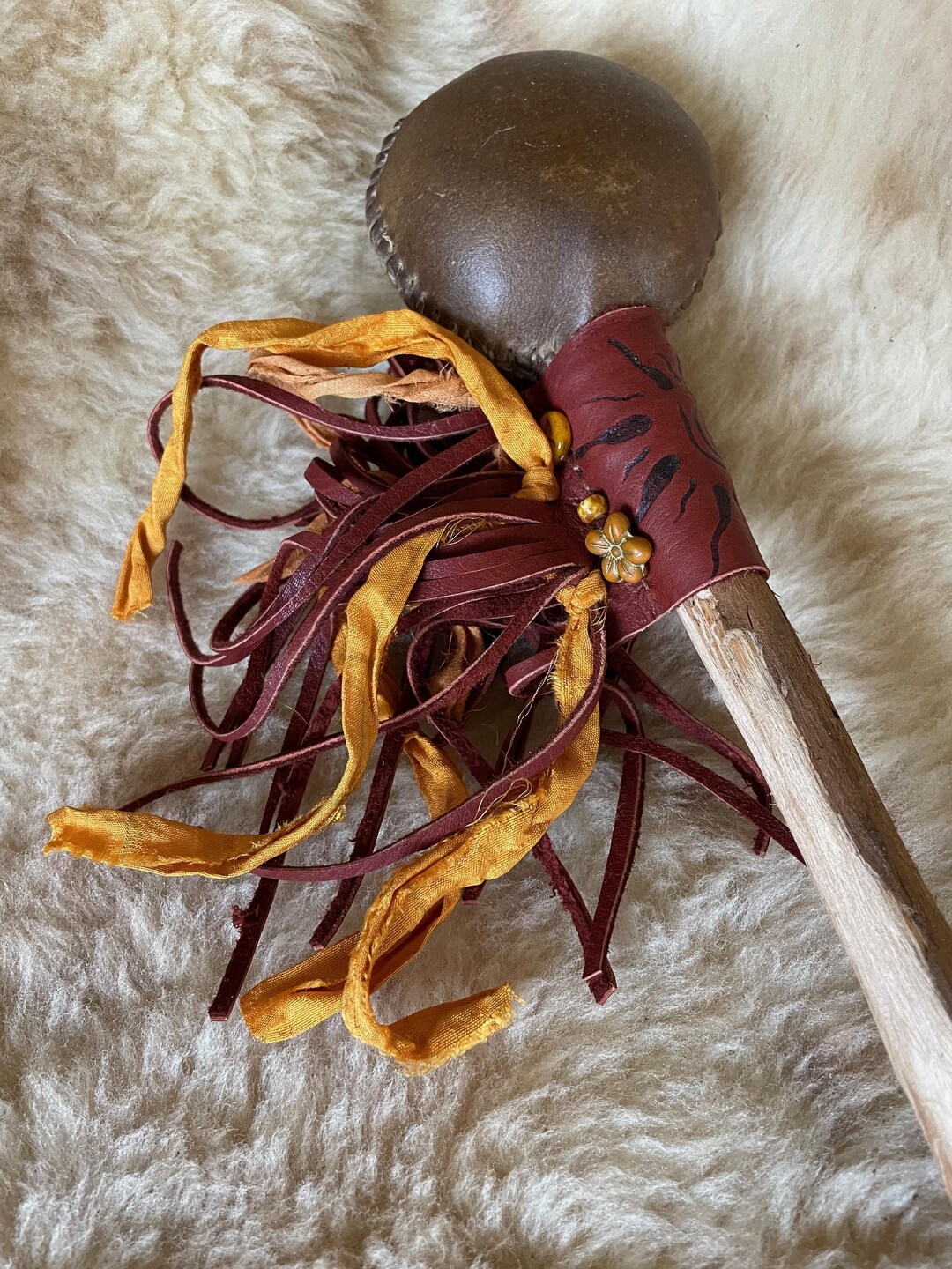 Tribal Rattle,ritual Rattle, Shamanic Rattle, Ceremony Tool, Cleansing ...