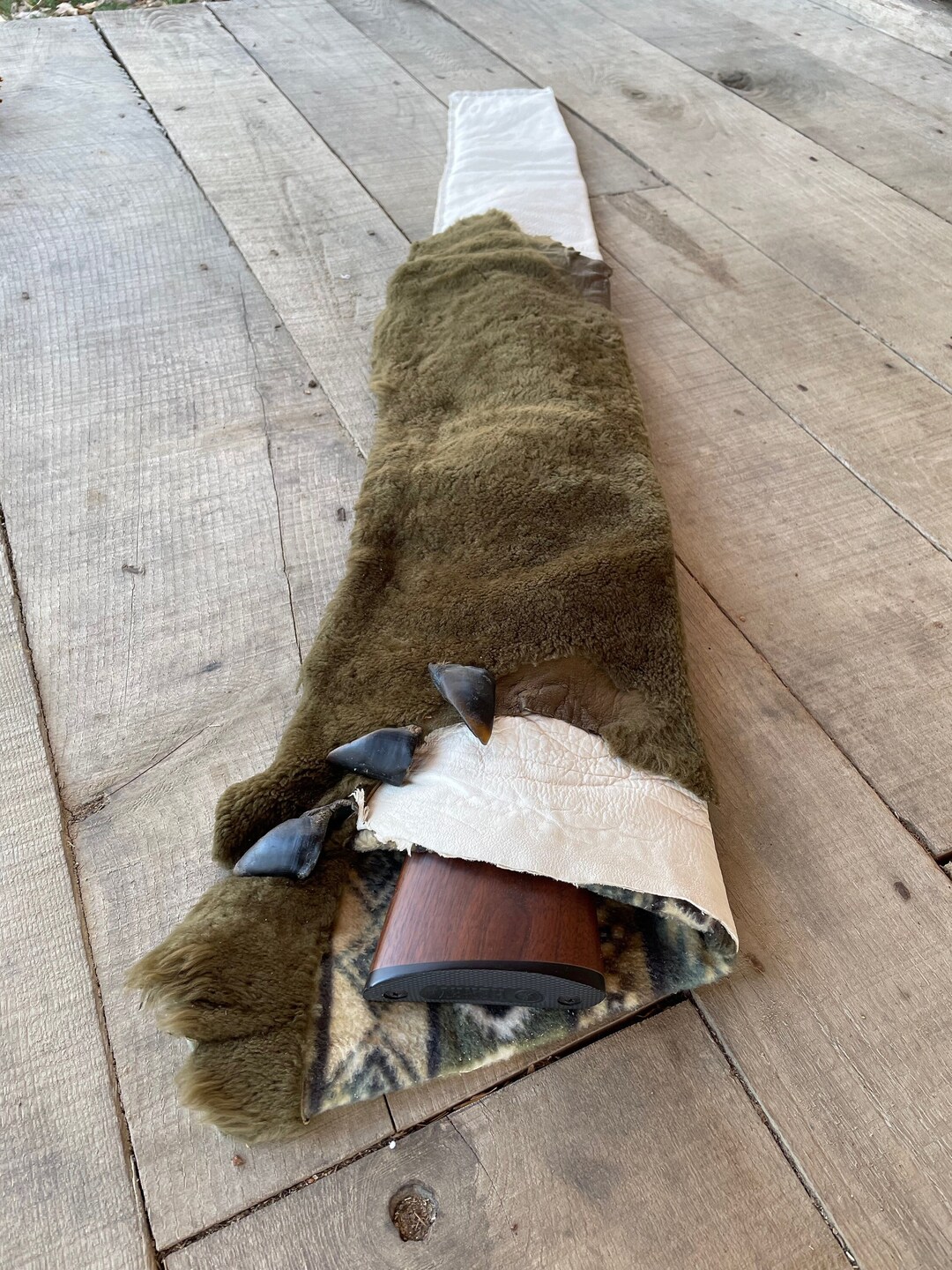 Elk Gun Case, Elk Leather Gun Case, Deer Hunter Gift, Muzzle Loader ...