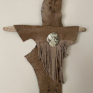 Buffalo Leather Wall Cross, Easter Wall Cross, Crucifixion and ...