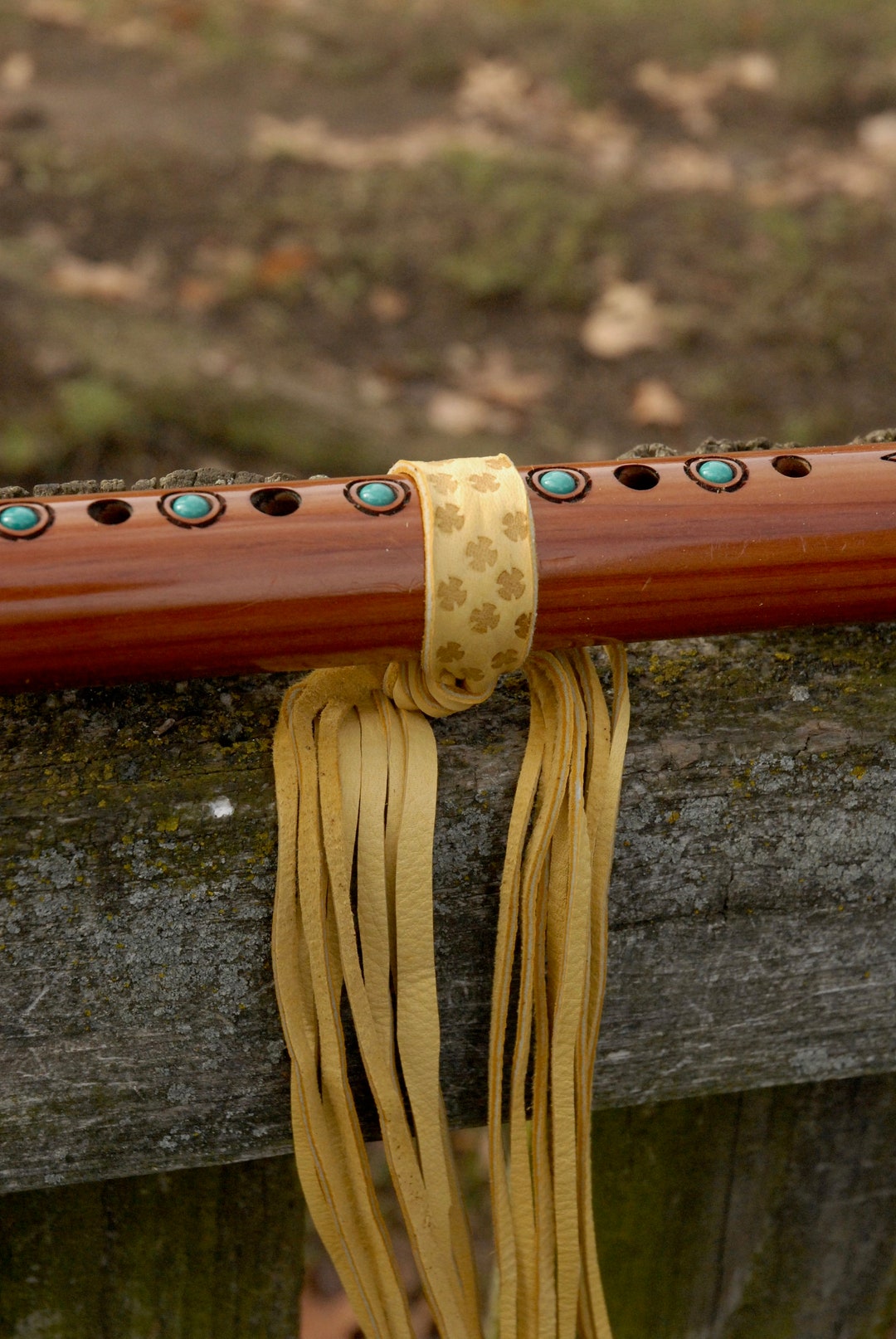 Flute Ties, Yellow Flute Ties With Floral Design,naf Accessory, Native ...