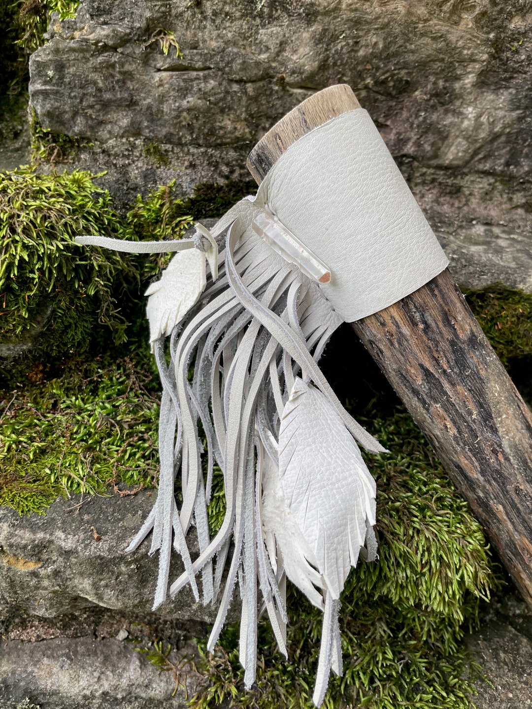 Rain Stick Gray Crystal Rainstick Tribal Rain Stick Fringe - Etsy