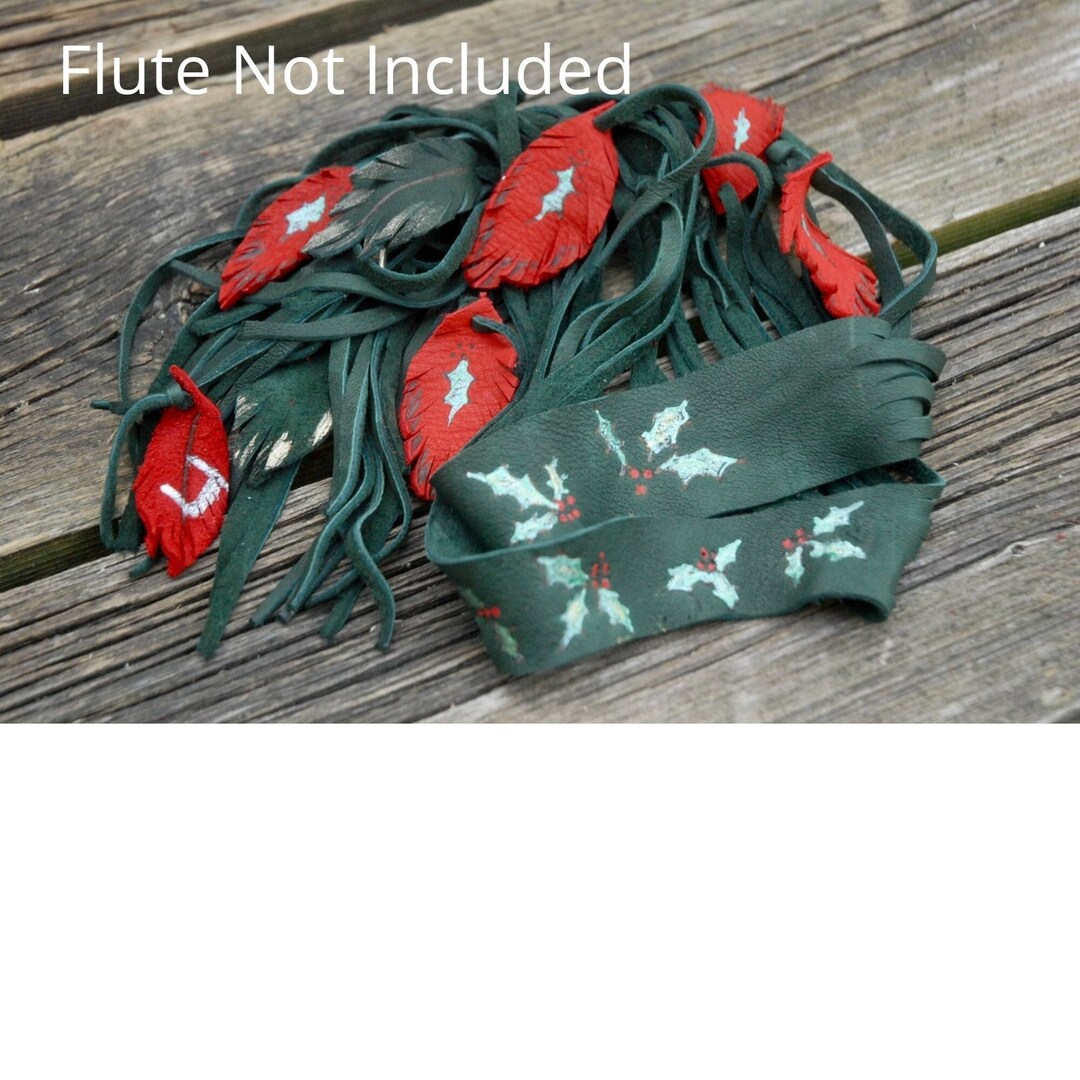 Flute Ties, Flute Wraps, Baby Leather Feathers, Native American Flute ...