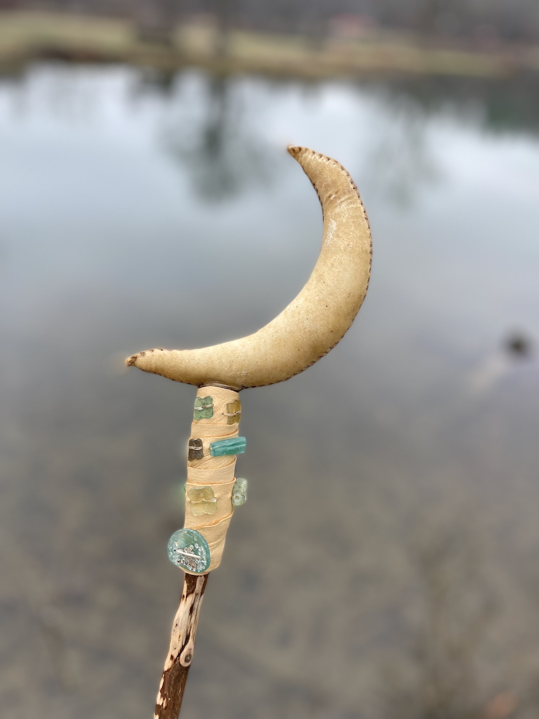 Moon Rattle, Ritual Rattle, Shamanic Rattle, Ceremony Tool, Cleansing ...