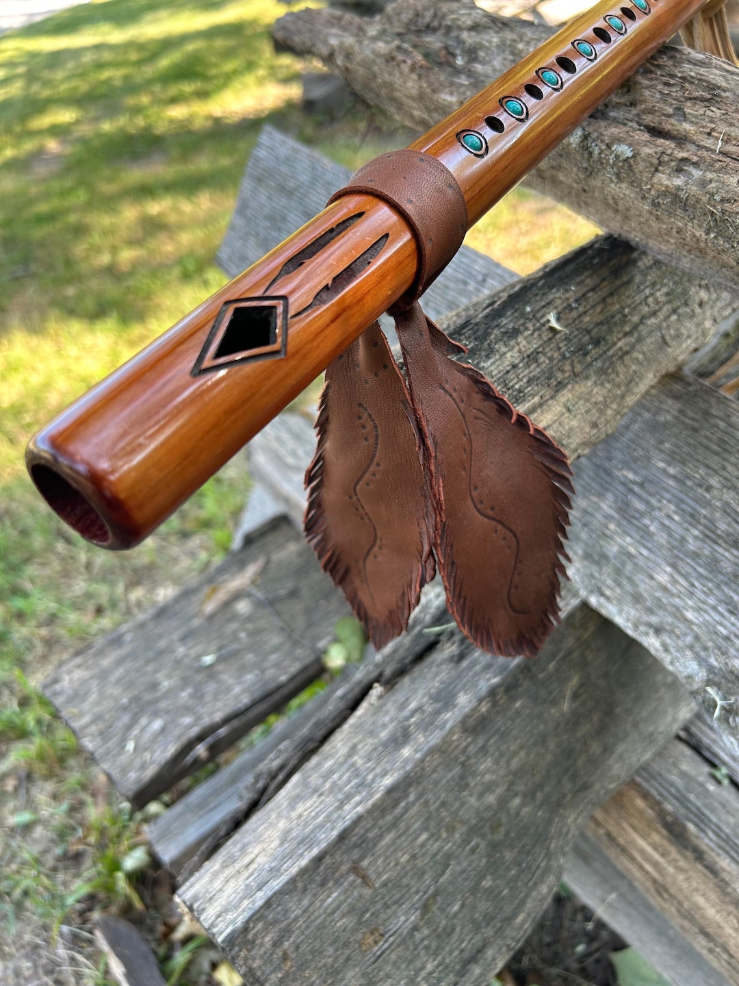 Flute Feathers, Native American Flute Tie, Native Flute Accessory ...