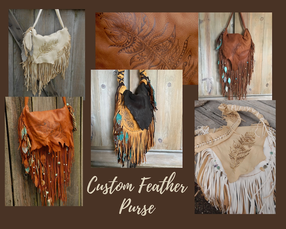 Custom Feather Purse Custom Personalized Purse Custom | Etsy