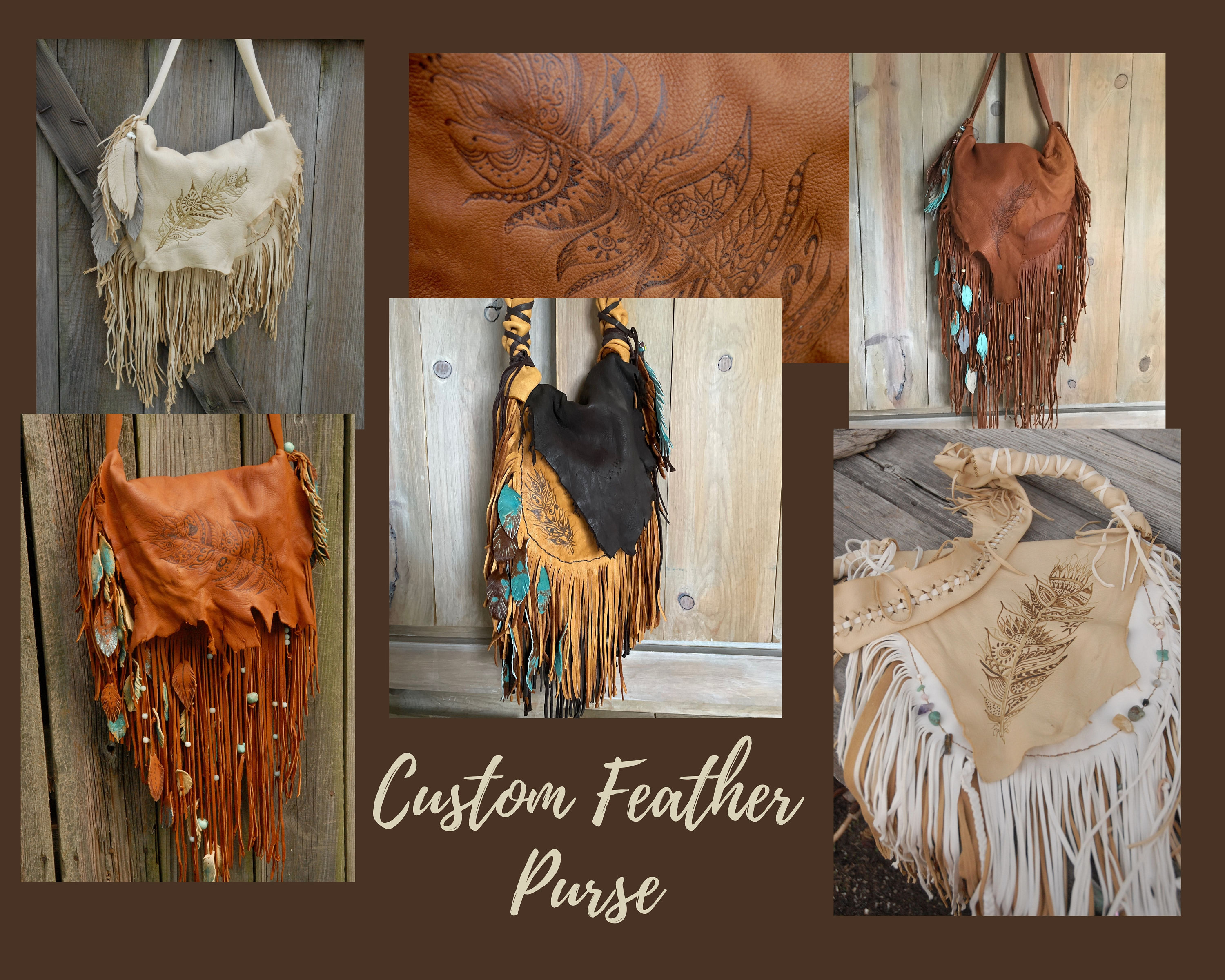 Custom Feather Purse Custom Personalized Purse Custom | Etsy