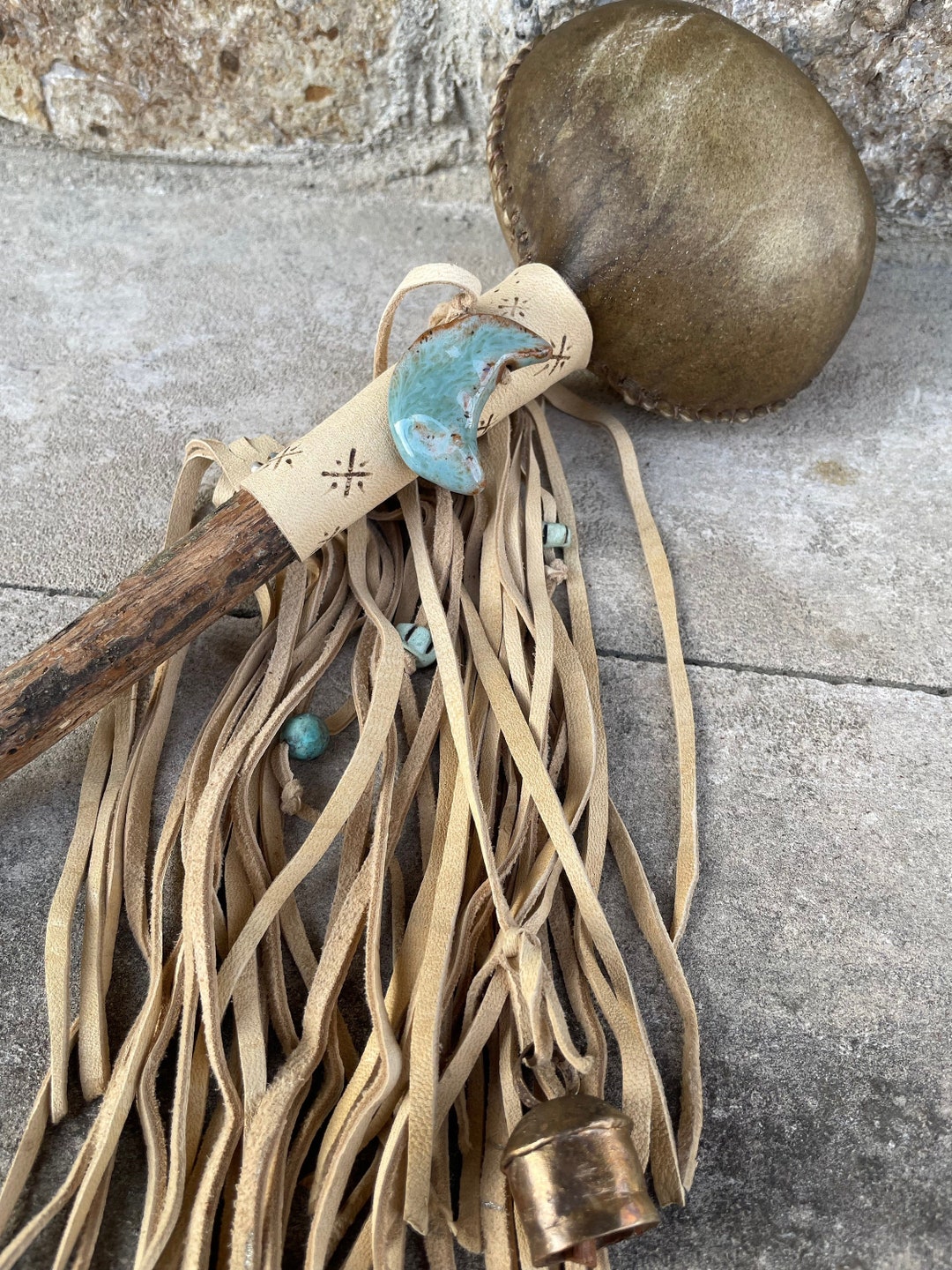 Moon Manifest Rattle, Moon Ritual Rattle, Shamanic Rattle, Ceremony ...