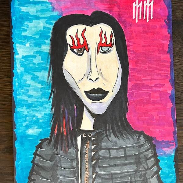 Marilyn Manson Paintings - Etsy