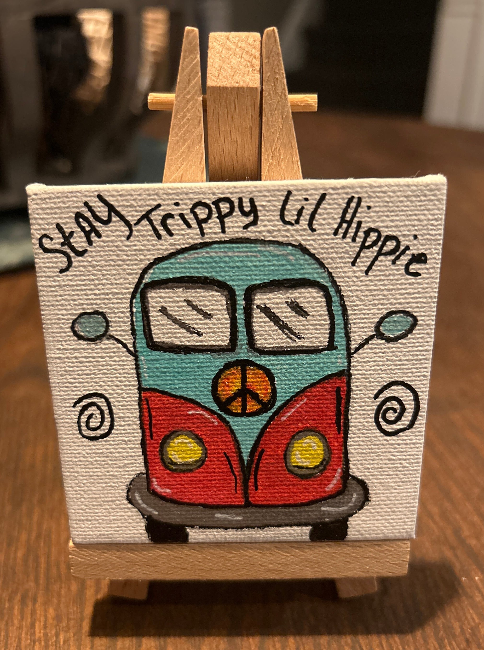 Hippie Bus Painting - Etsy