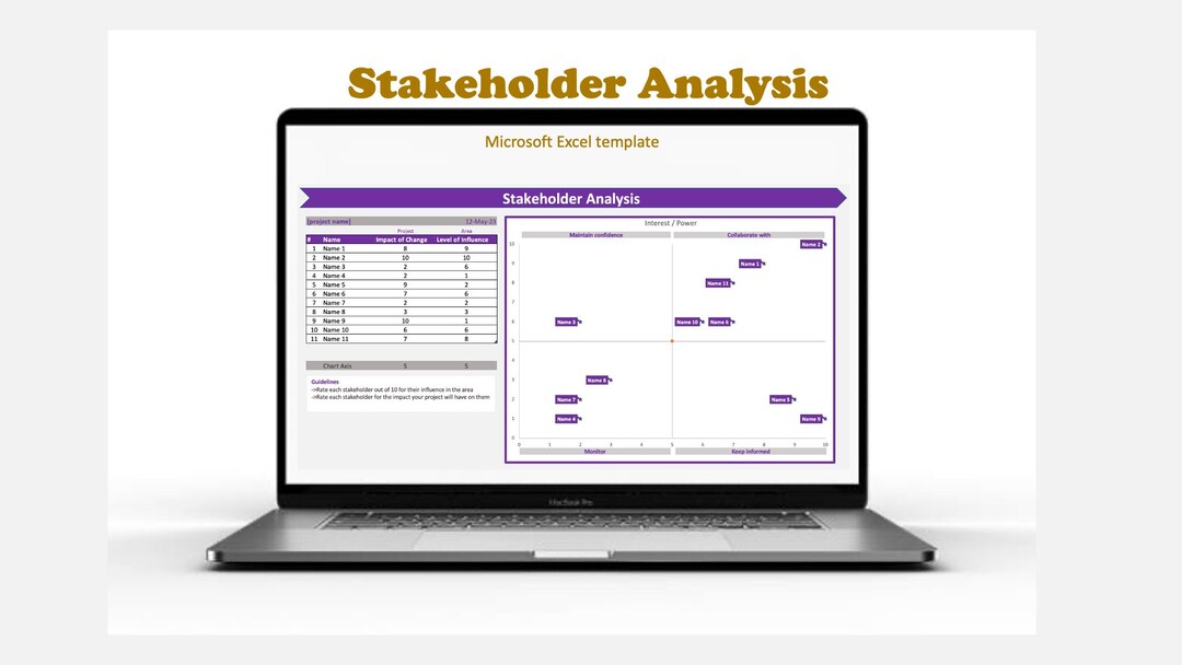 Stakeholder Analysis Tool (microsoft Excel Template Project Management ...