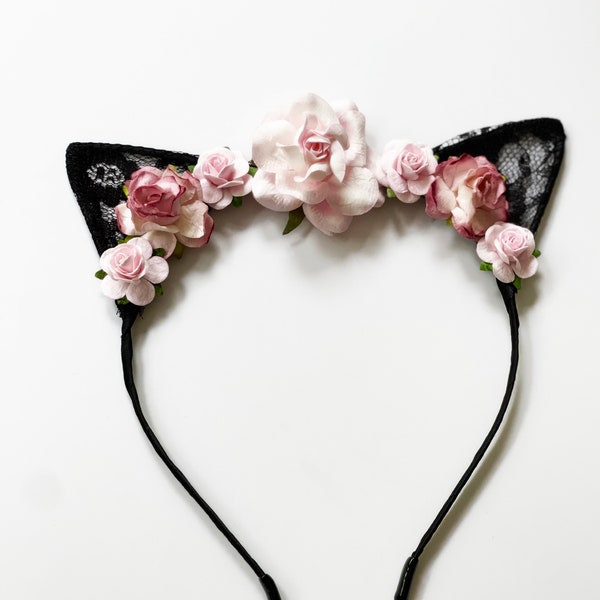 Floral Cat Ears - Etsy