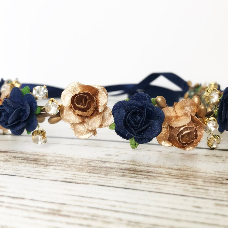 Gold Flower Crown - Etsy