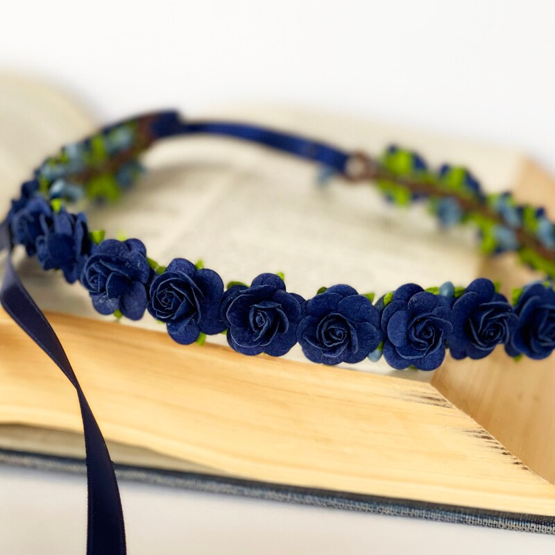Blue Flower Crown - Etsy