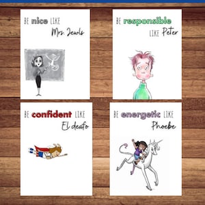 Digital Character Affirmations - 40 Book Characters - Elementary ...