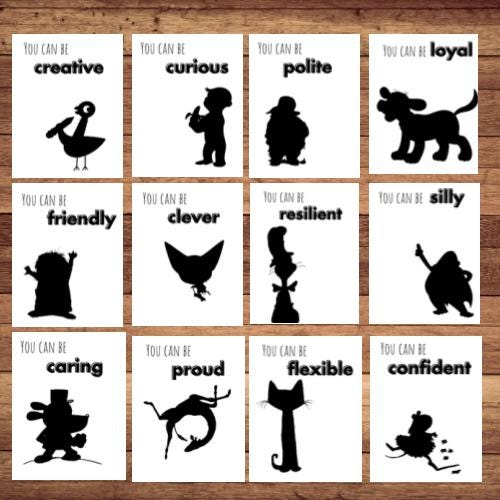 Digital Book Character Silhouettes- 40 Book Characters - Children’s ...