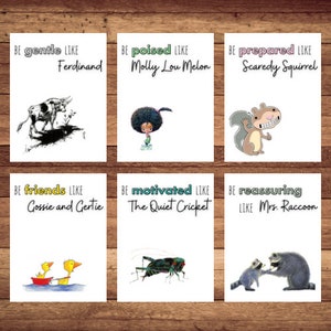 SET 2 Digital Character Affirmations - 40 Book Characters - Children’s ...