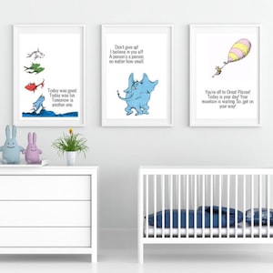 12 Dr. Seuss Posters - Children’s Storybook Classroom - Library Decor ...