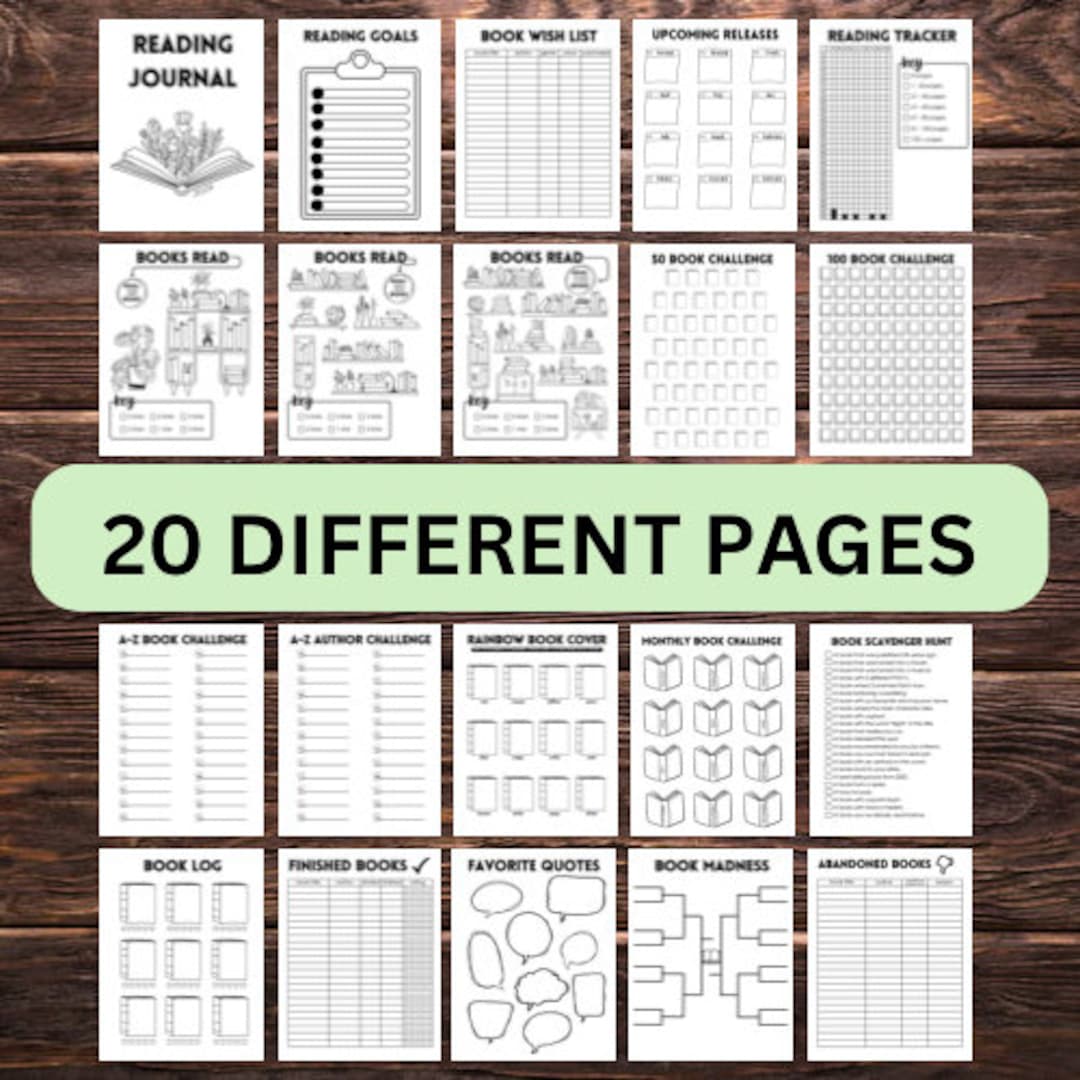 Reading Journal - Book Tracker - Reading Challenges - Bullet Journal ...
