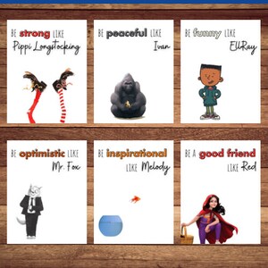 Digital Character Affirmations - 40 Book Characters - Elementary ...