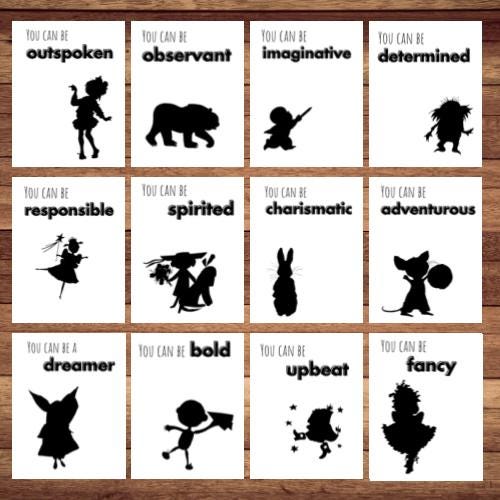 Digital Book Character Silhouettes- 40 Book Characters - Children’s ...