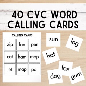 CVC 3 Letter Word Reading BINGO - 40 Words - Reading Games - Language ...
